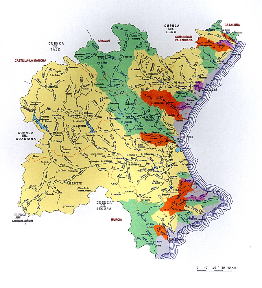 0218. Mapa hidrológico Rio Turia « BUÑOL